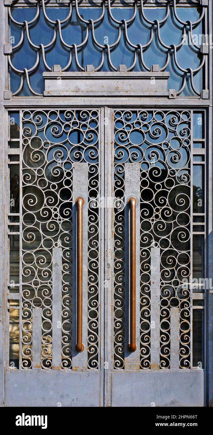 Art Deco gate detail, downtown Rio Stock Photo - Alamy