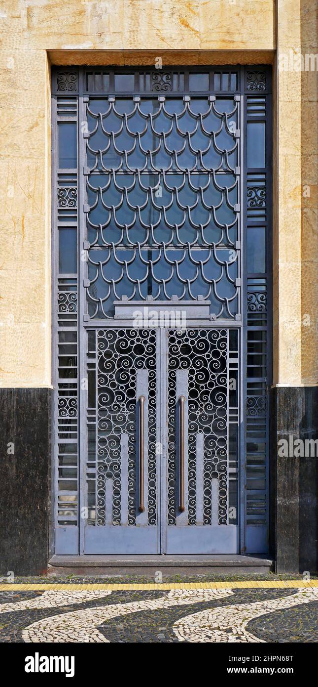 Art Deco gate, downtown Rio Stock Photo - Alamy