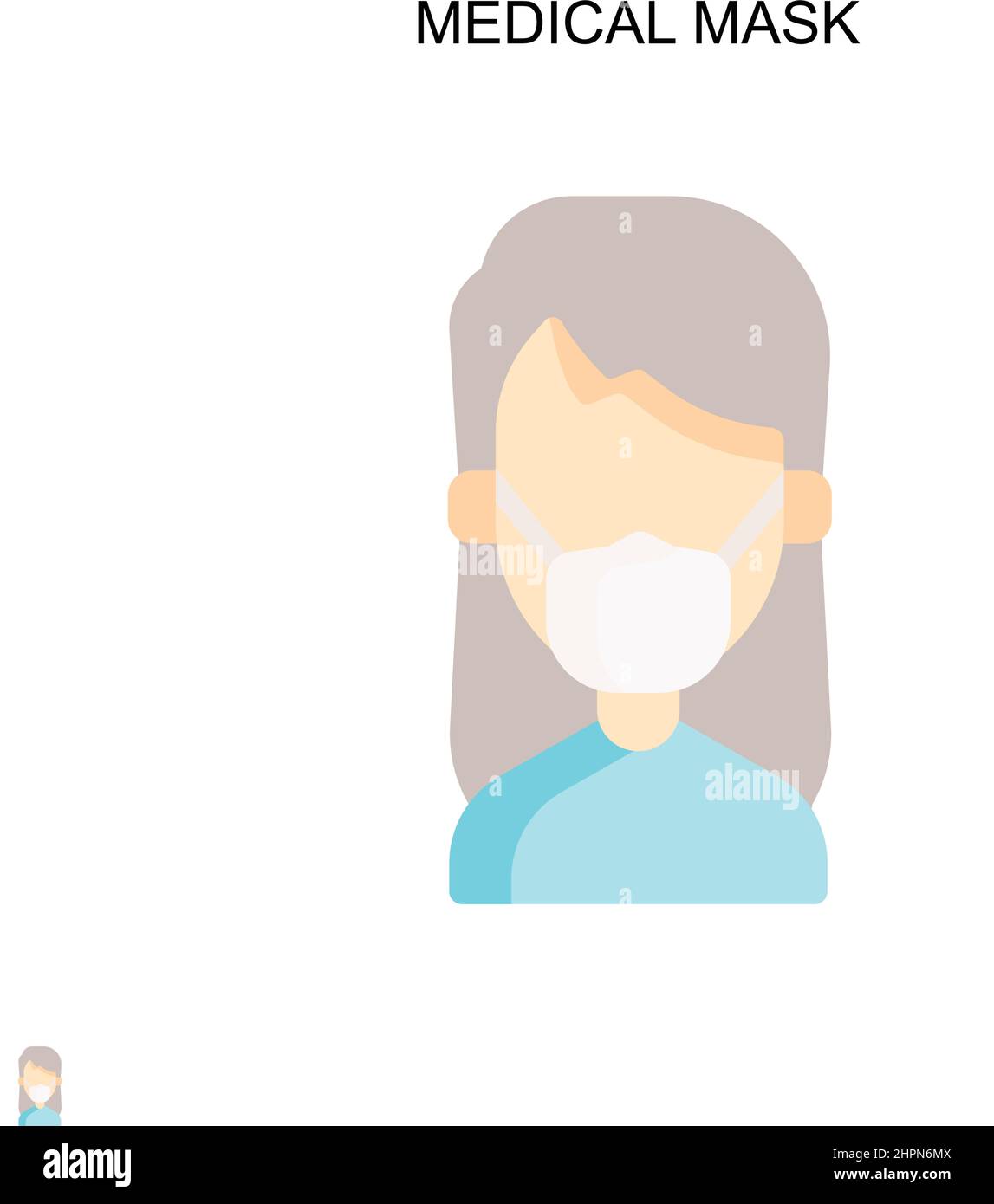 Medical mask Simple vector icon. Illustration symbol design template ...