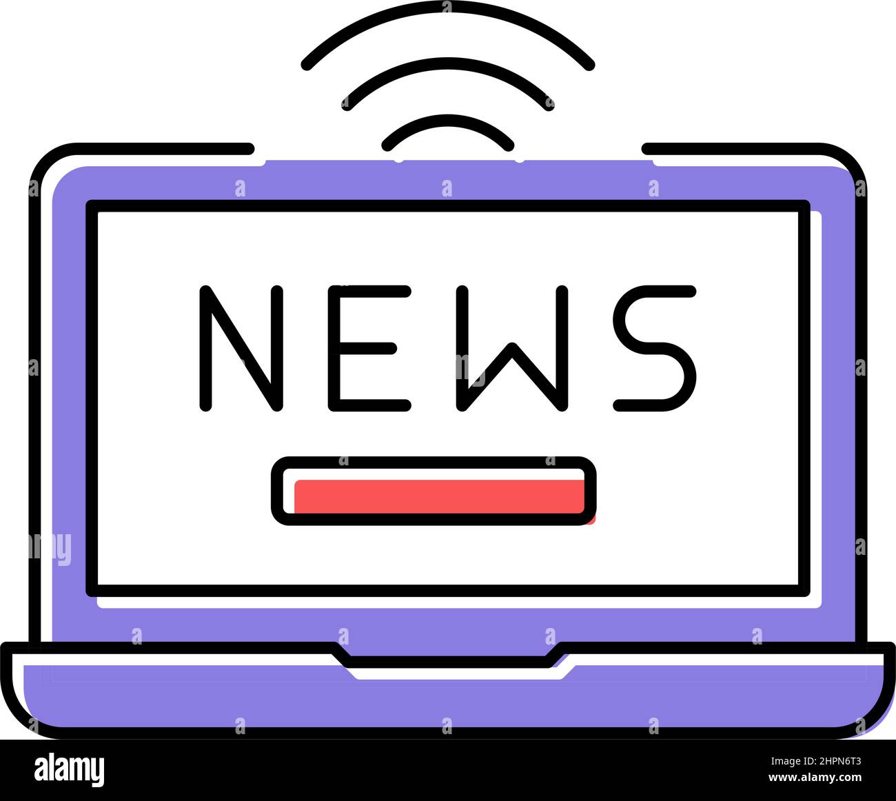 online news color icon vector illustration Stock Vector Image & Art - Alamy