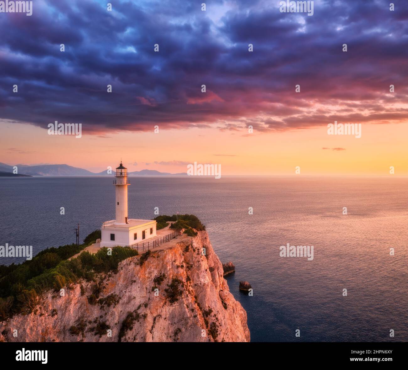 Lighthouse on mountain top hi-res stock photography and images - Alamy