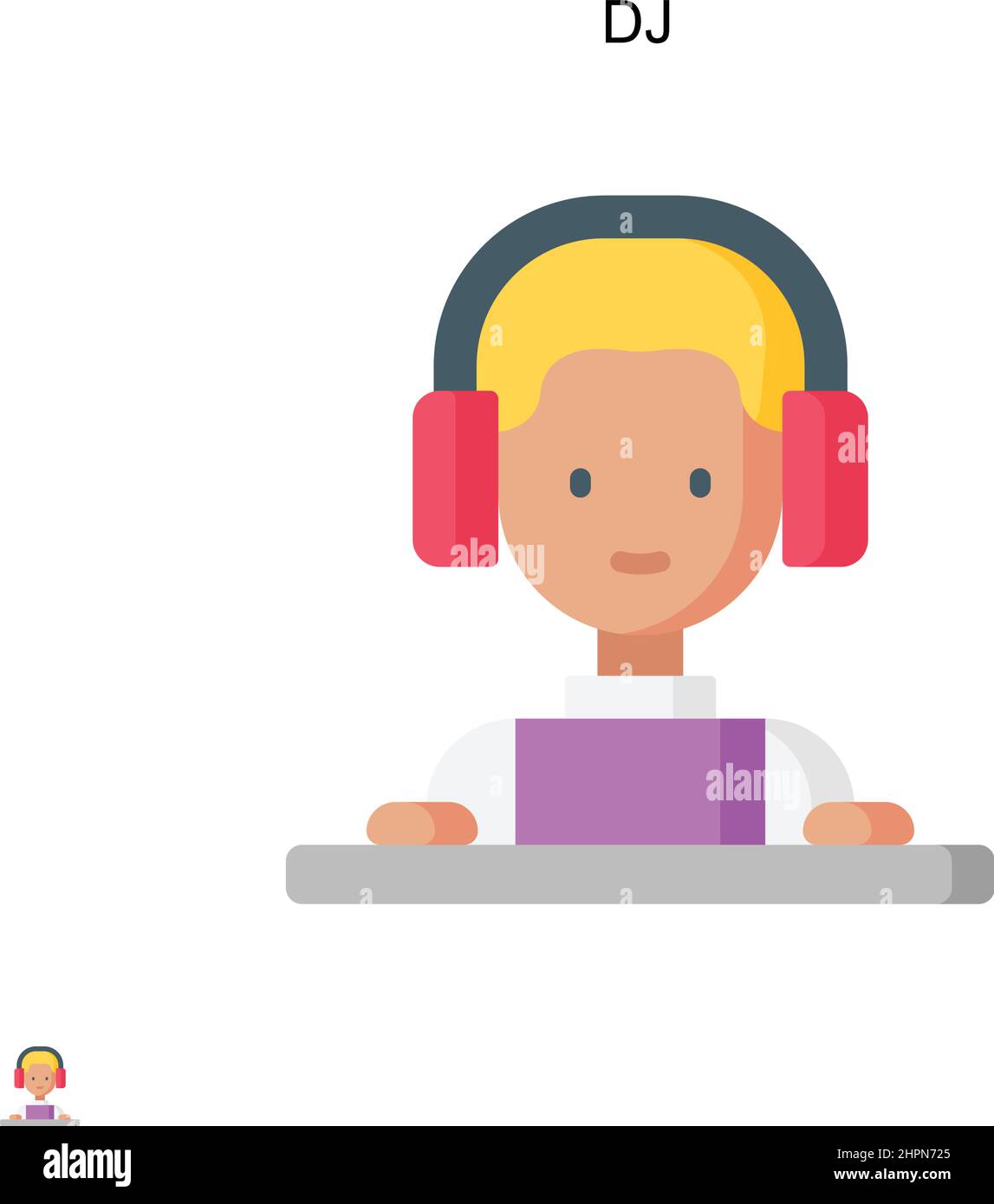 DJ Simple vector icon. Illustration symbol design template for web ...