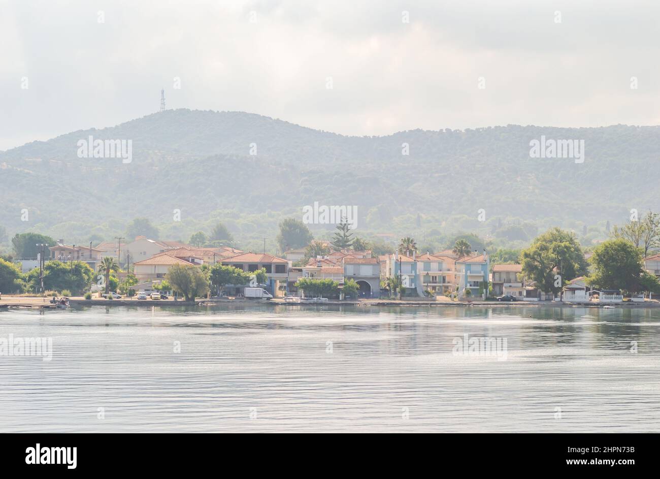 Panorama of the tourist island of Skiathos in Greece Stock Photo - Alamy