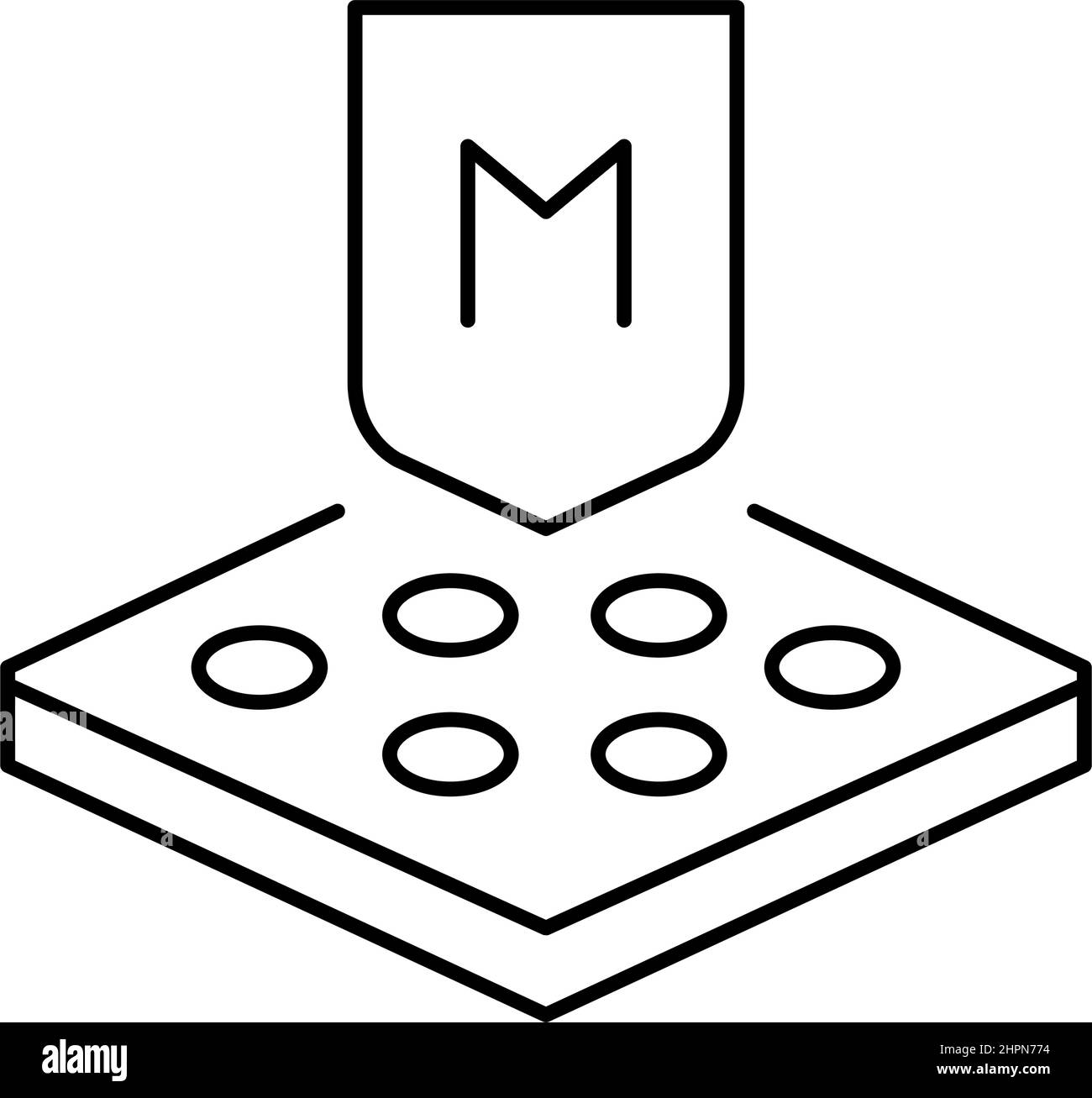 membrane fabrics properties line icon vector illustration Stock Vector ...