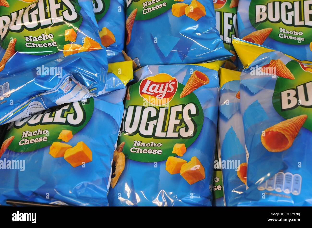 Lays bugles mcho cheese hi-res stock photography and images - Alamy