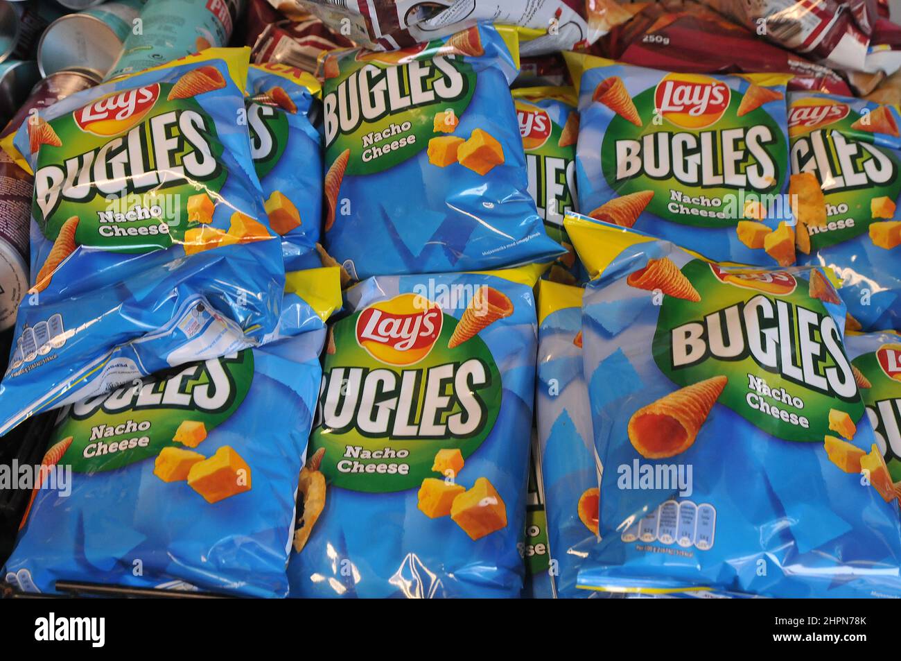 Lays bugles mcho cheese hi-res stock photography and images - Alamy