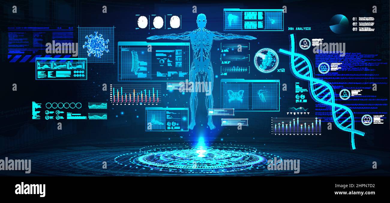 Modern medical science. Medical orthopedics. HUD style Stock Vector ...