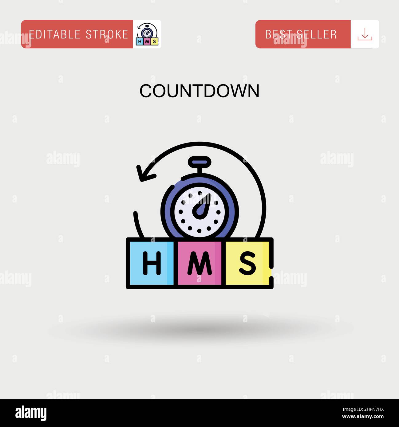 Countdown Simple vector icon Stock Vector Image & Art - Alamy