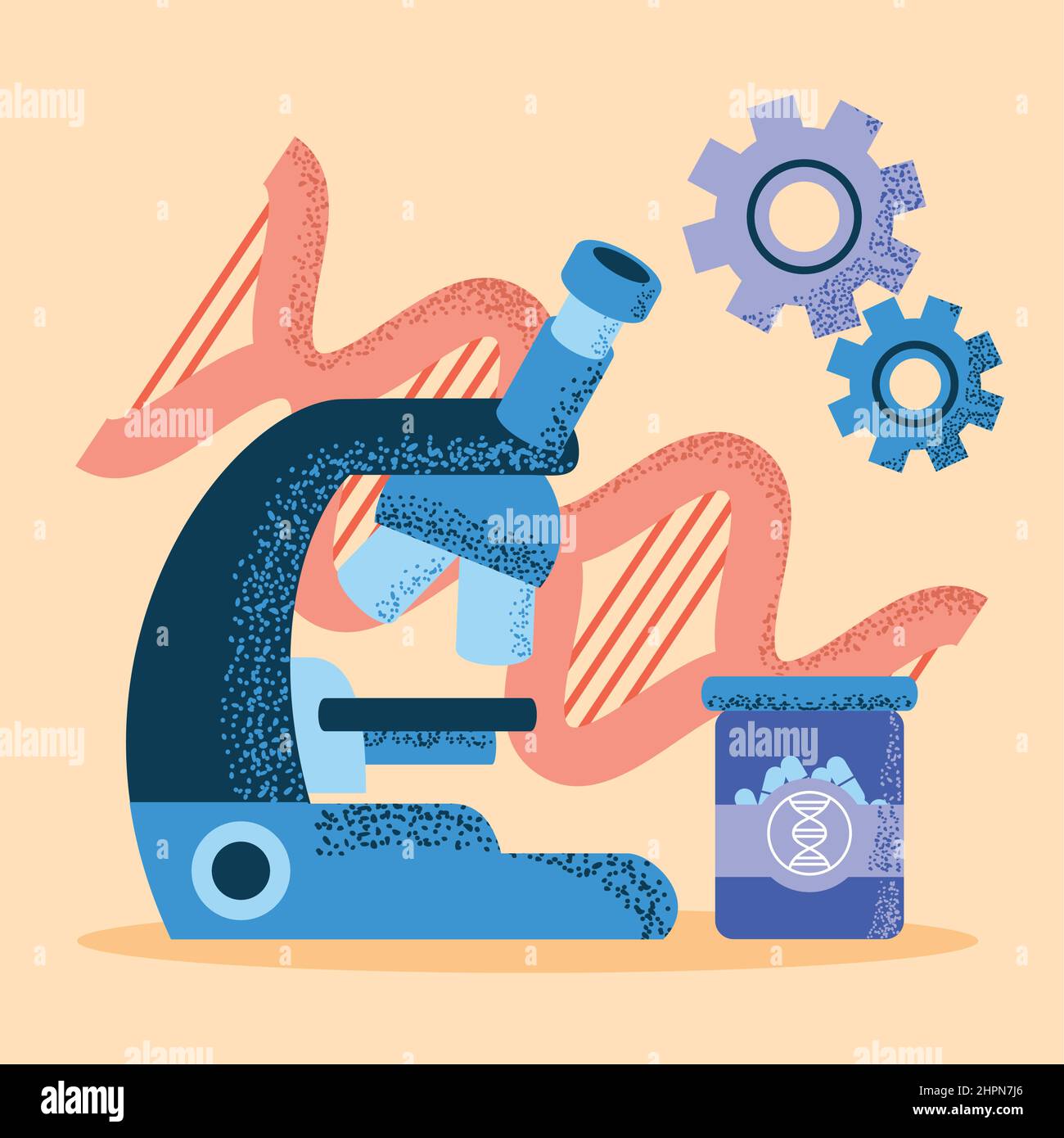 DNA microscope laboratory Stock Vector Image & Art - Alamy