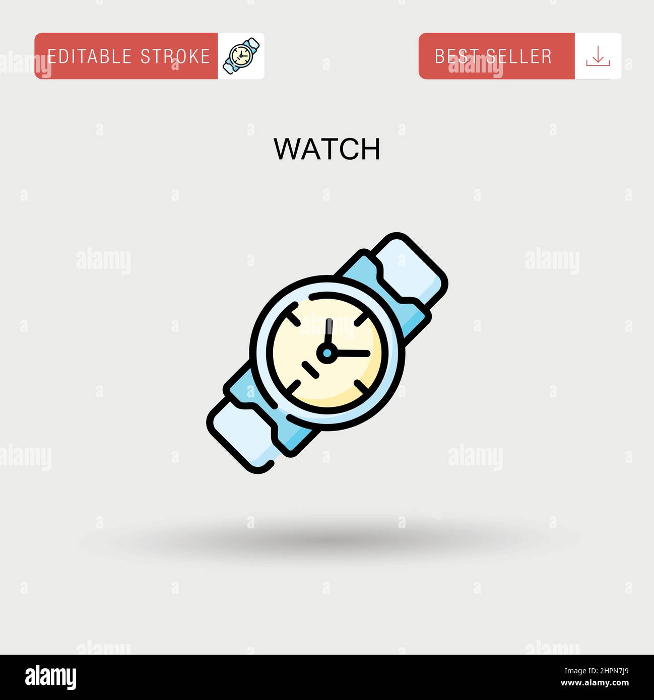 Watch Simple vector icon Stock Vector Image & Art - Alamy