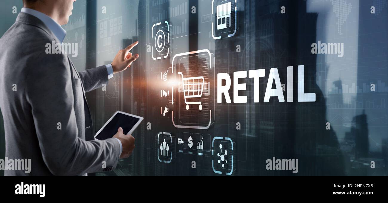 Retail concept marketing channels E-commerce Shopping automation on ...