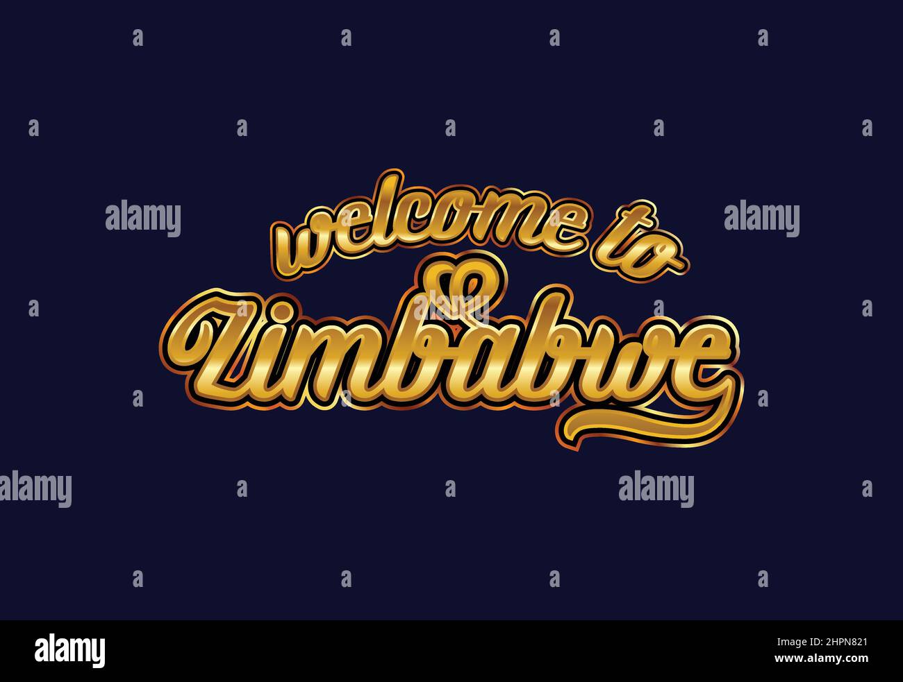 Welcome To Zimbabwe, Word Text Creative Font Design Illustration ...
