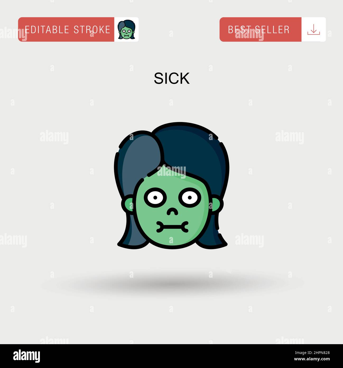 Sick icon Stock Vector Images - Alamy