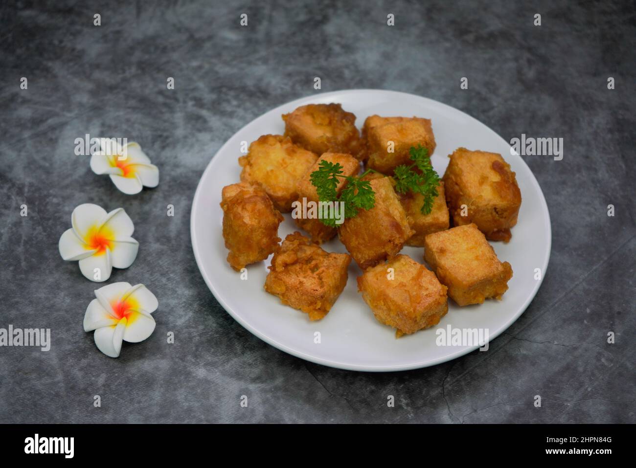 Indonesia Dish Fried Tofu,Tahu Goreng Stock Photo - Alamy