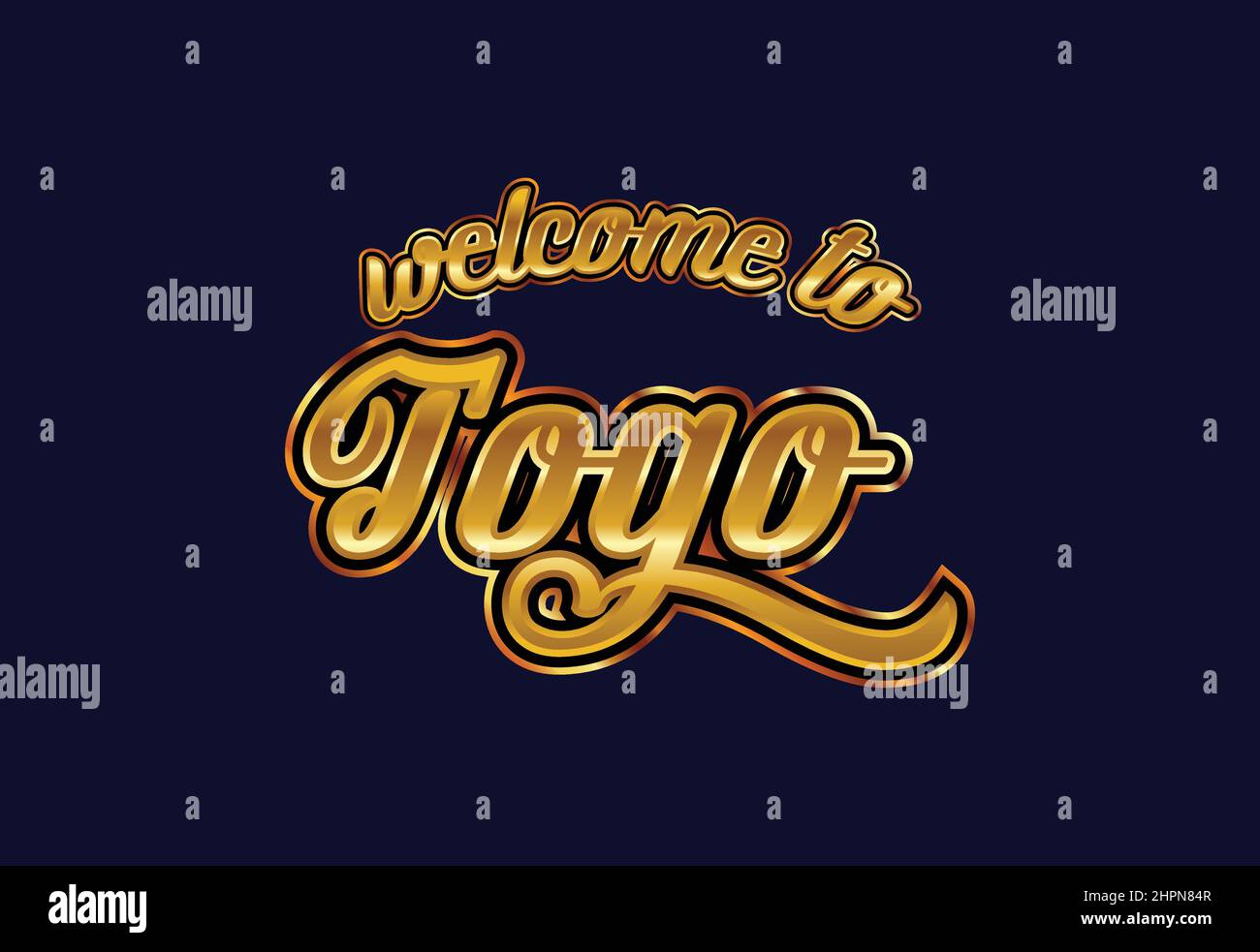 Welcome To Togo Word Text Creative Font Design Illustration Welcome