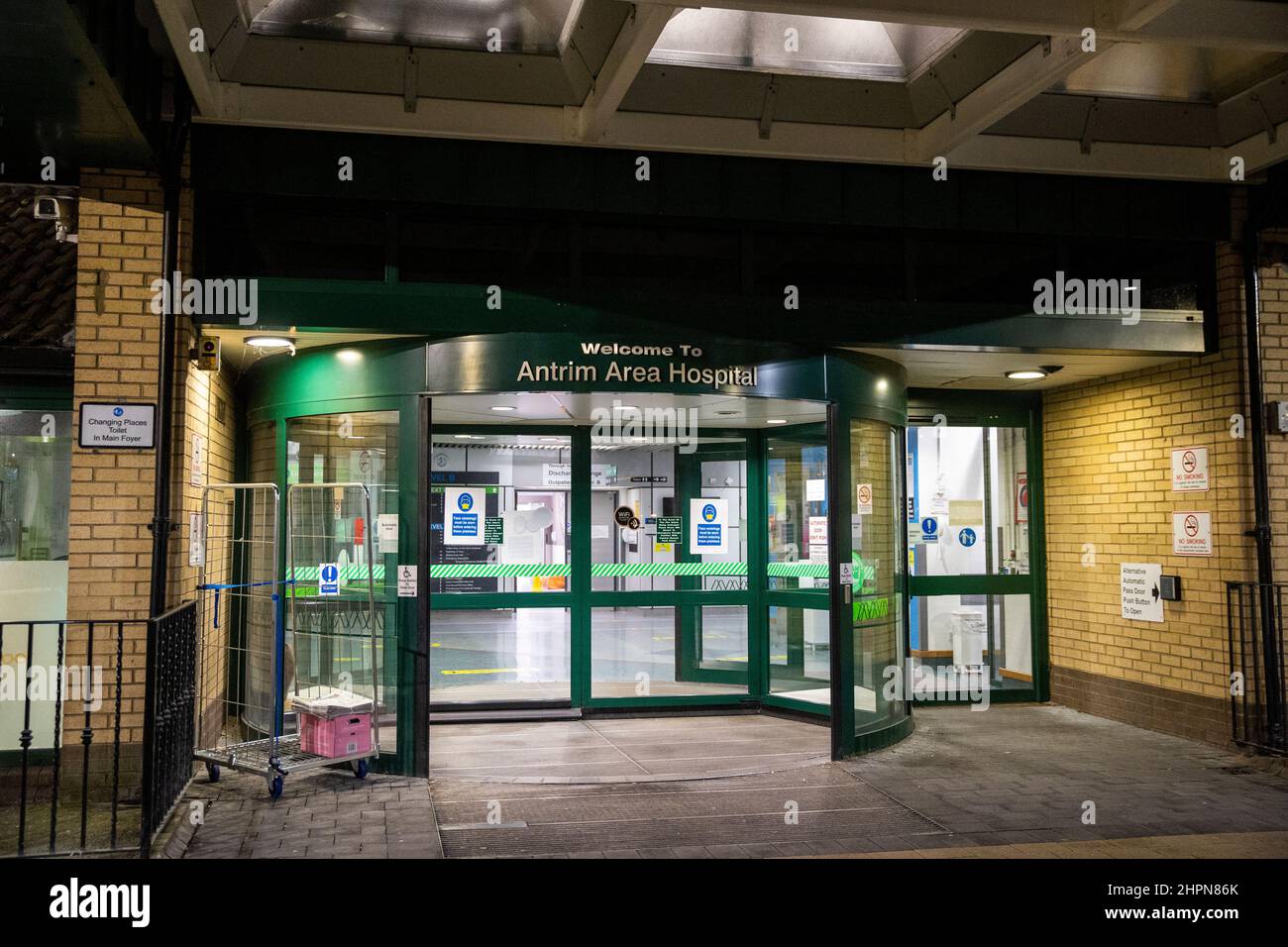 Main entrance to Antrim Area Hospital Stock Photo - Alamy