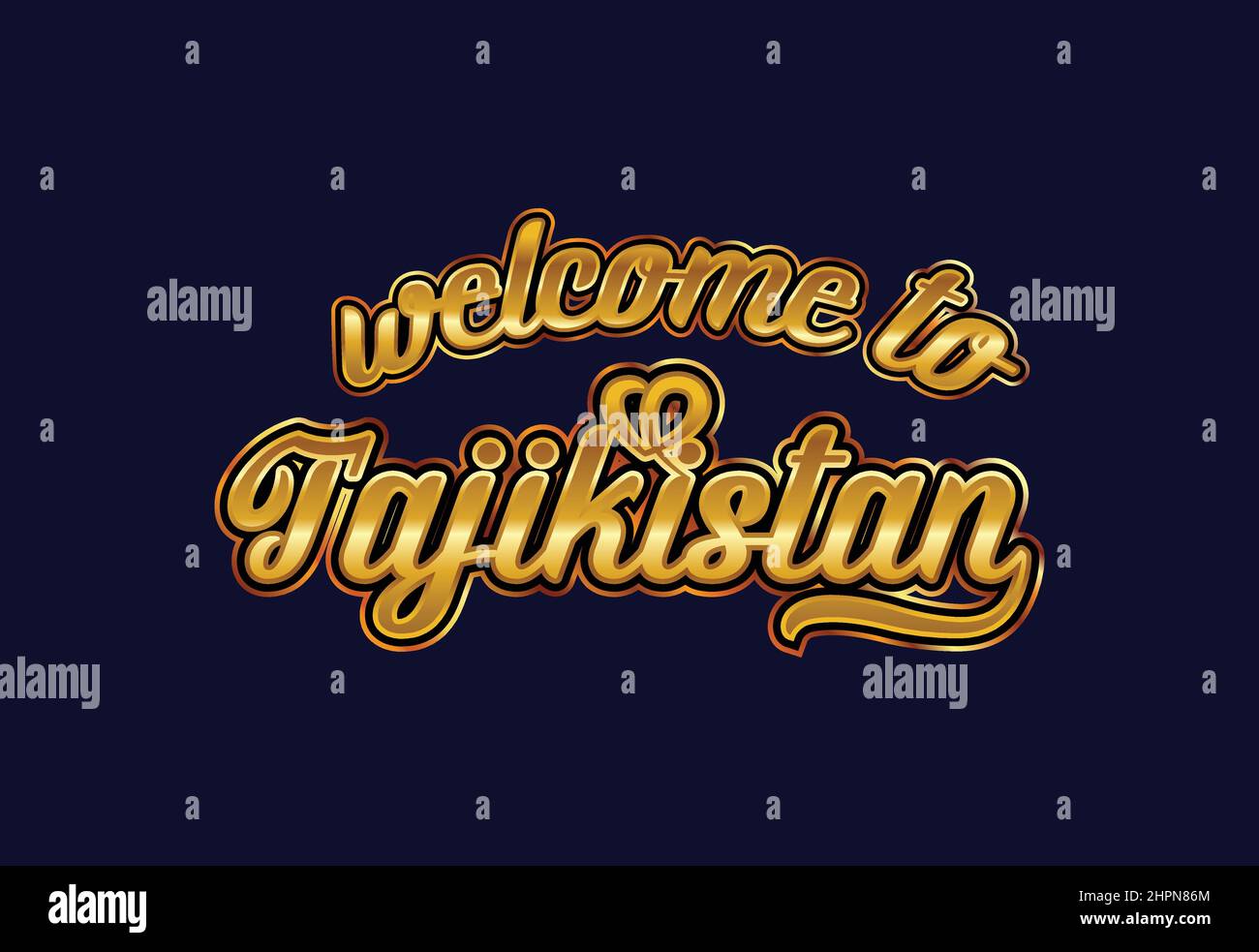 Welcome To Tajikistan, Word Text Creative Font Design Illustration ...