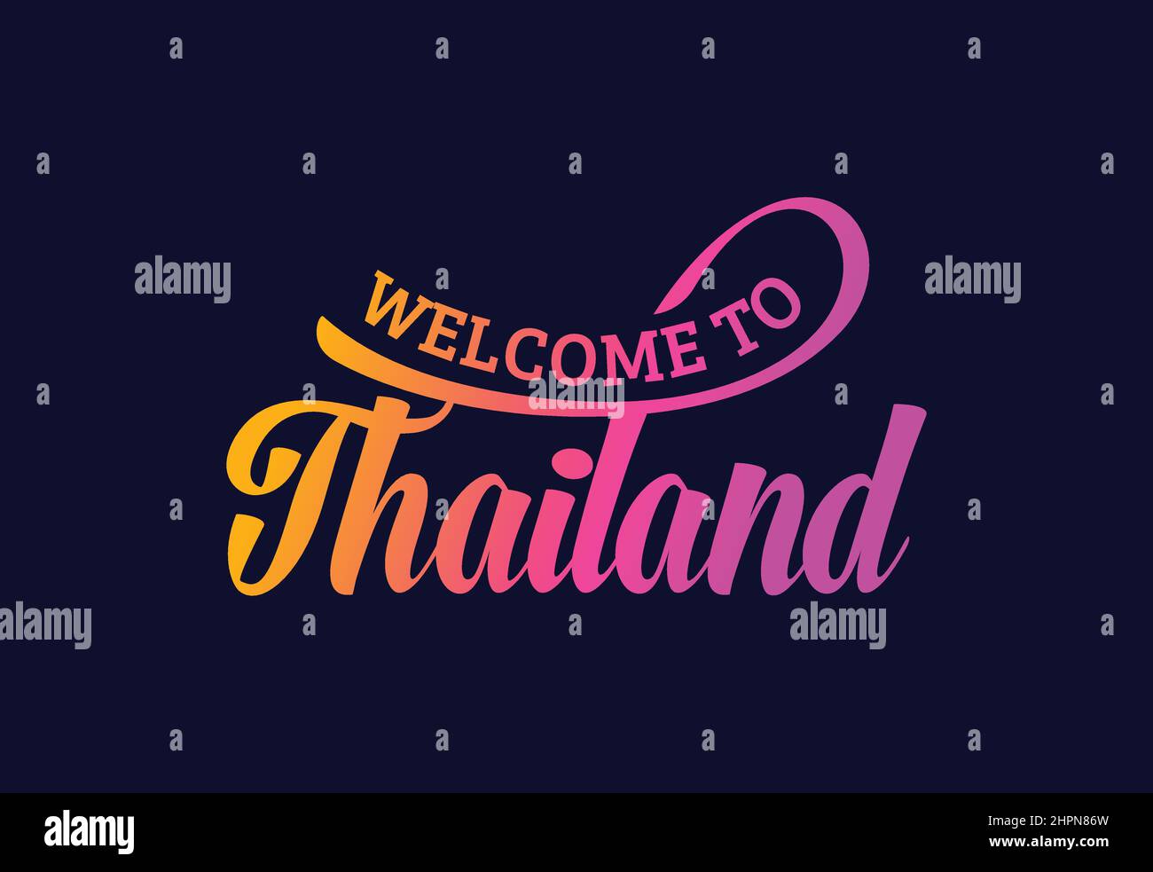 Welcome To Thailand, Word Text Creative Font Design Illustration ...