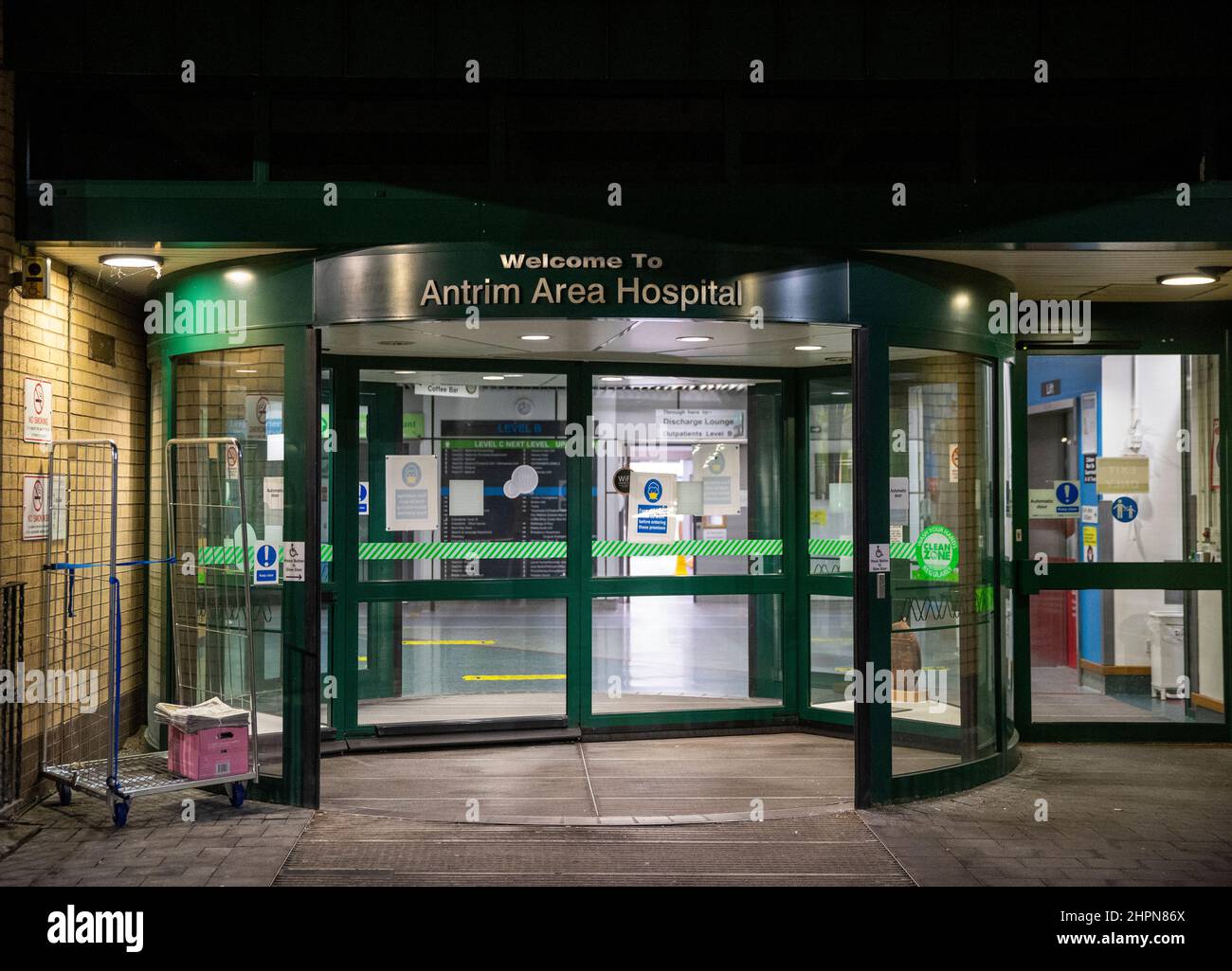 Main entrance to Antrim Area Hospital Stock Photo - Alamy