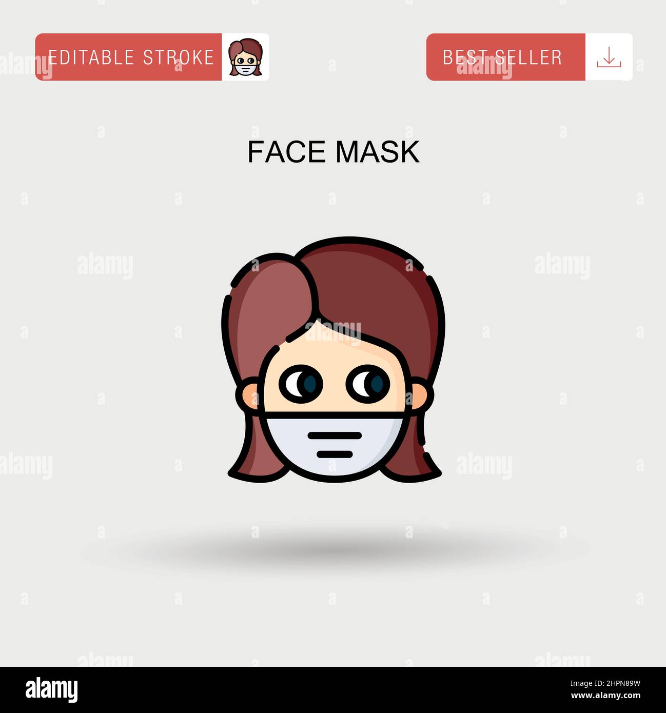 Face mask Simple vector icon Stock Vector Image & Art - Alamy