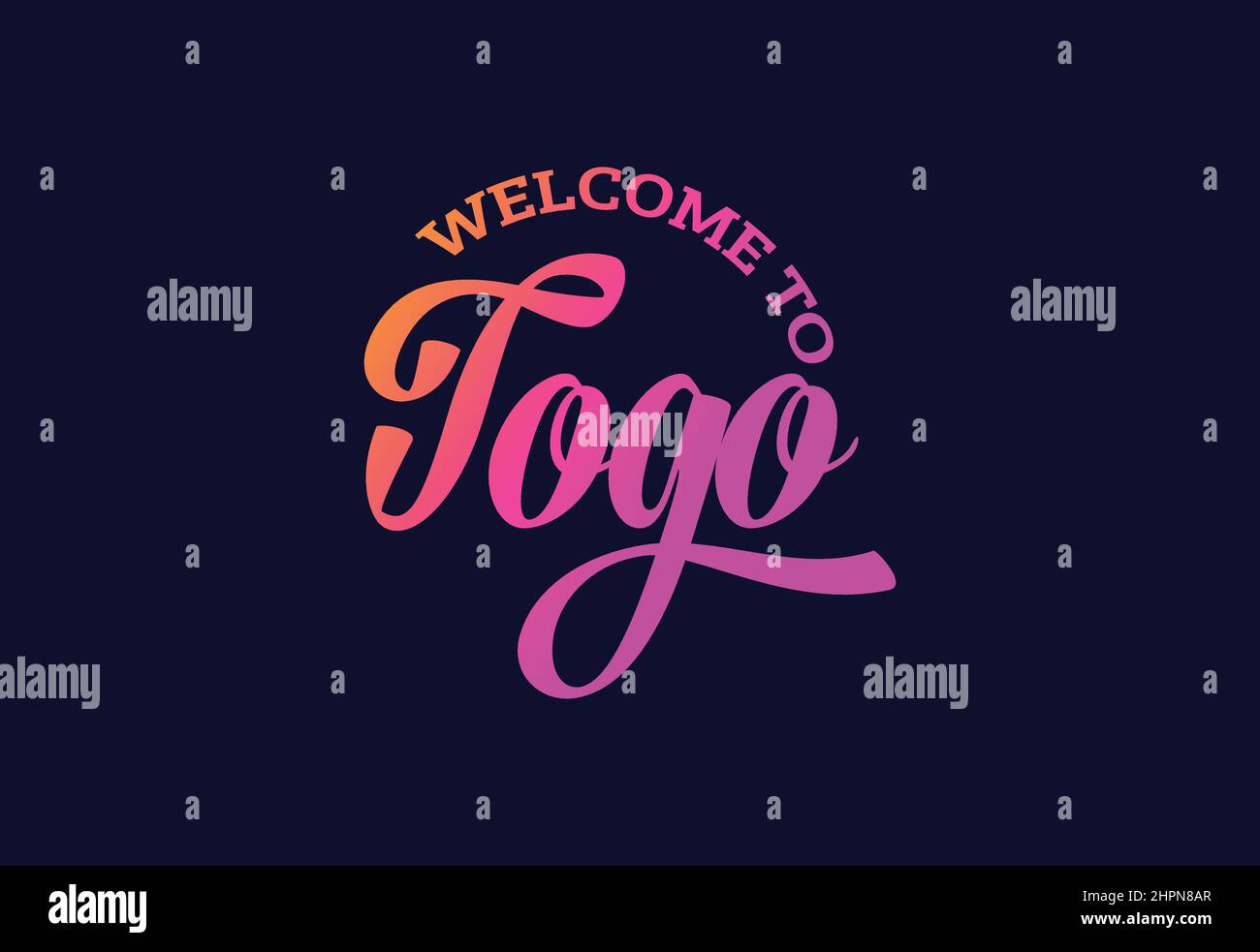 Welcome To Togo, Word Text Creative Font Design Illustration. Welcome ...