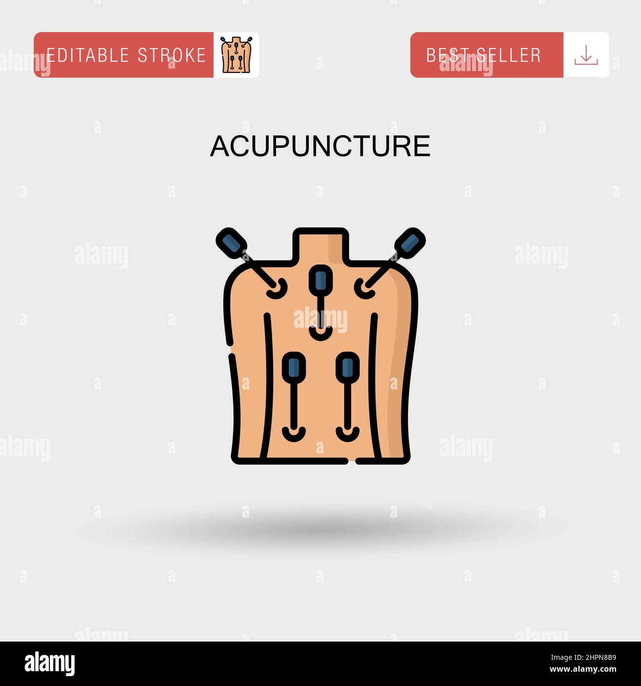 Acupuncture Simple vector icon Stock Vector Image & Art - Alamy