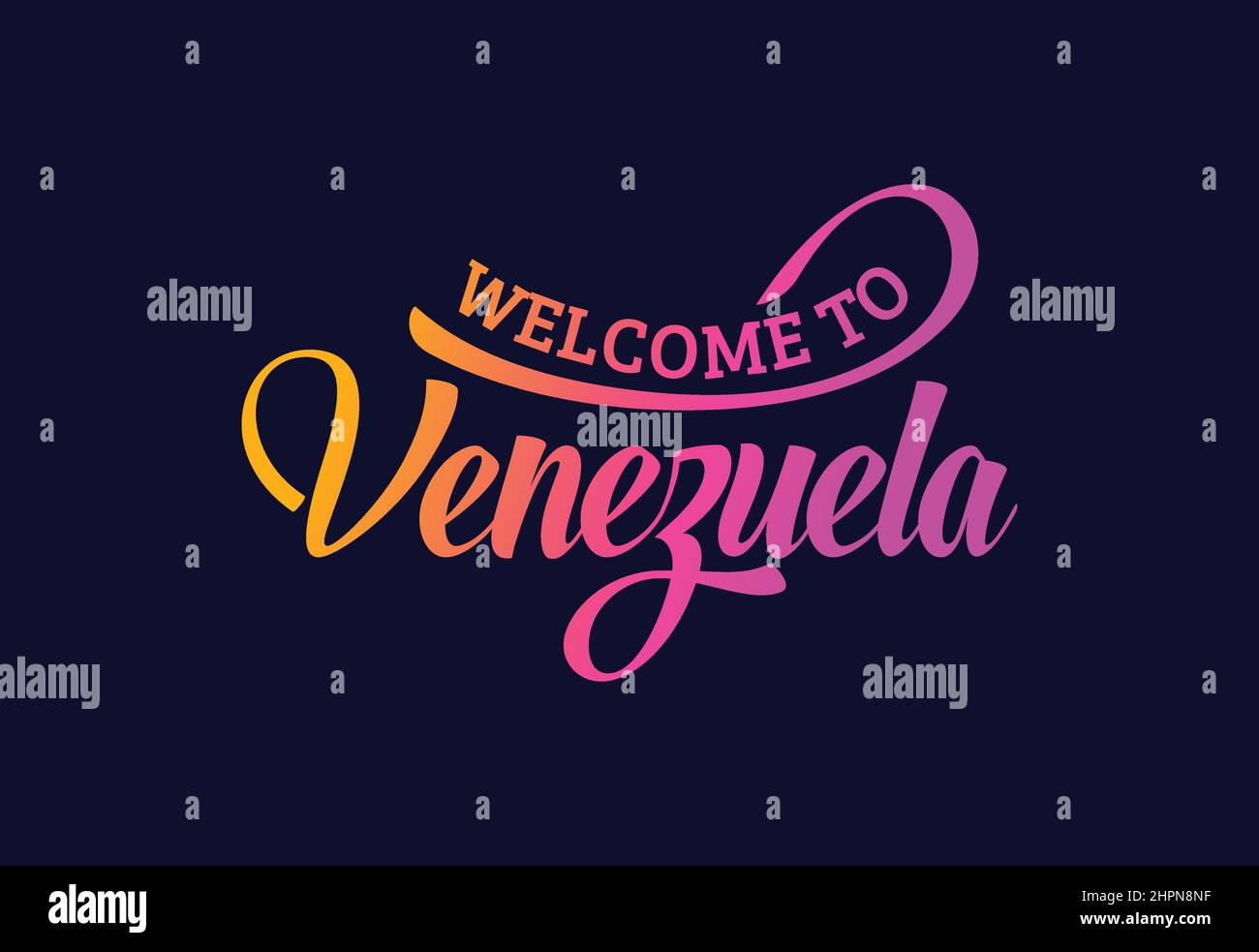 Welcome To Venezuela, Word Text Creative Font Design Illustration ...