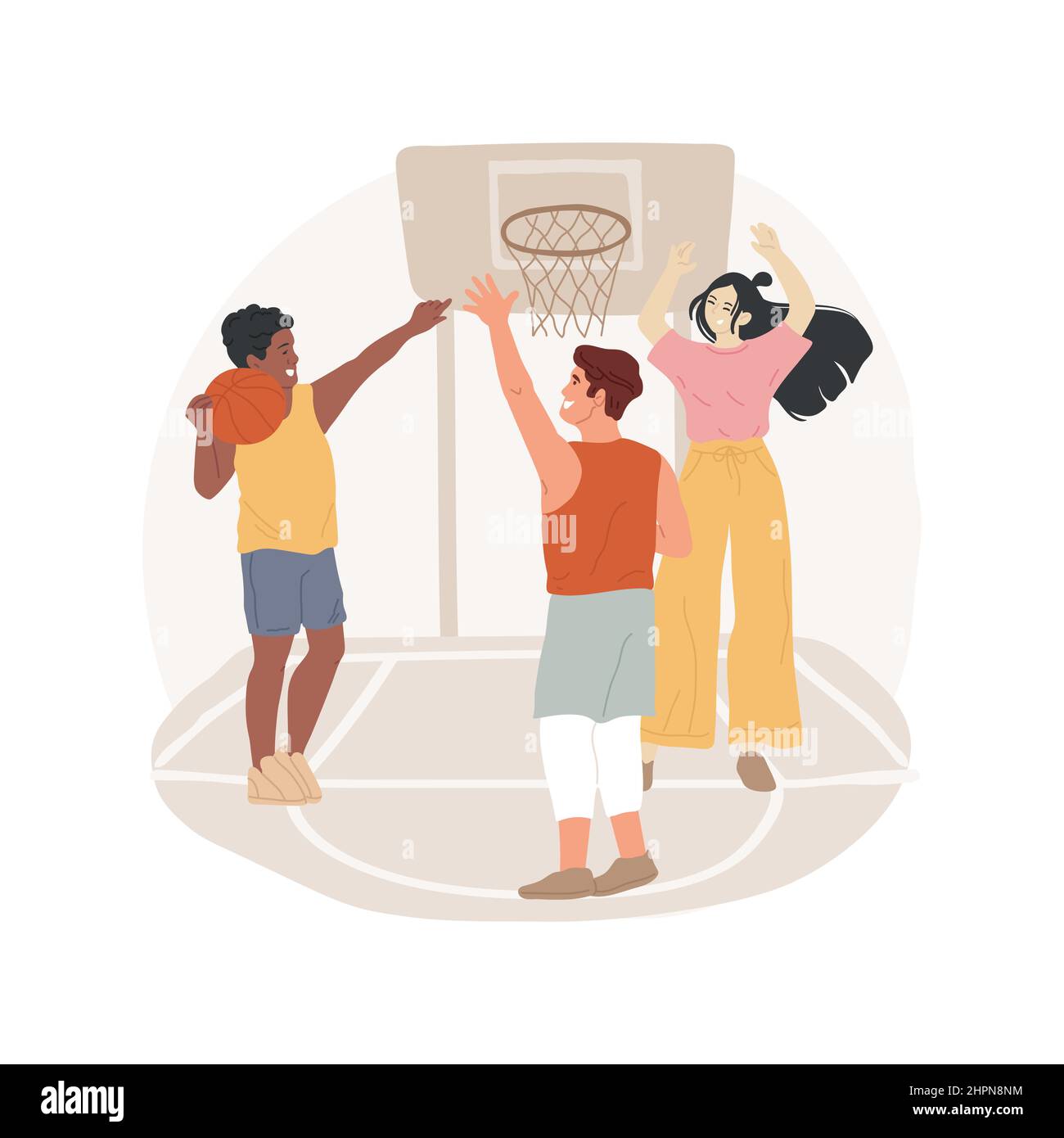 Basketball isolated cartoon vector illustration Physical education ...