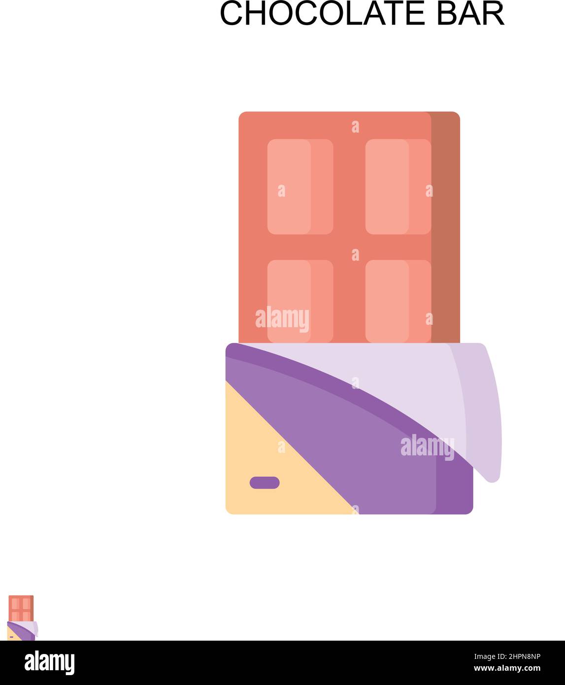 Chocolate bar Simple vector icon. Illustration symbol design template ...