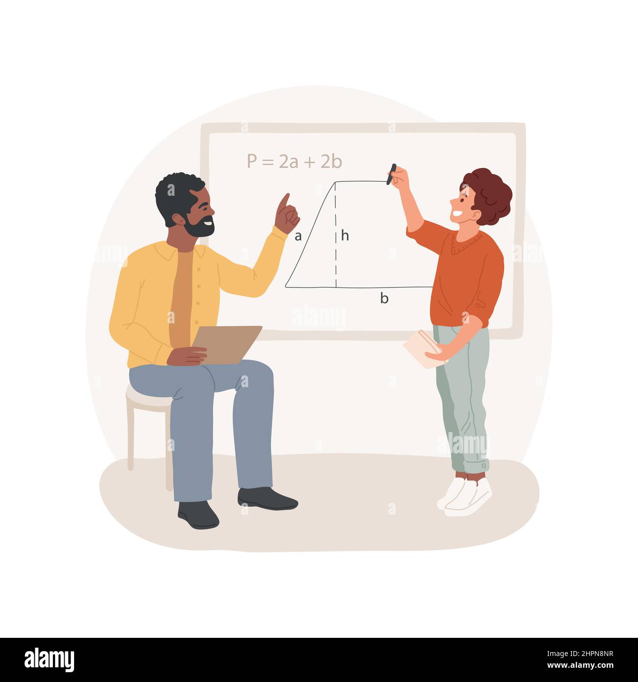 Geometry isolated cartoon vector illustration Education, teaching high ...