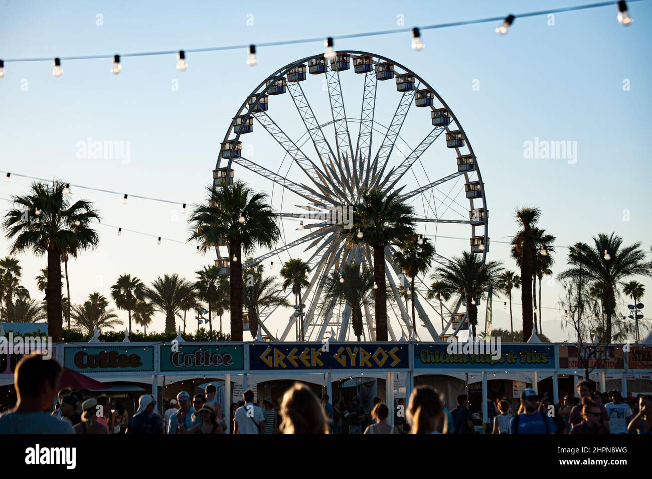 Ferris wheel at the Coachella Valley Music and Arts Festival in Indio ...