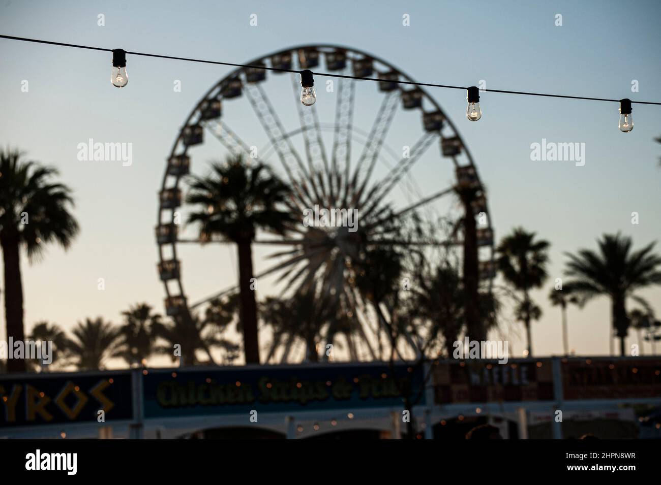 Ferris wheel at the Coachella Valley Music and Arts Festival in Indio ...