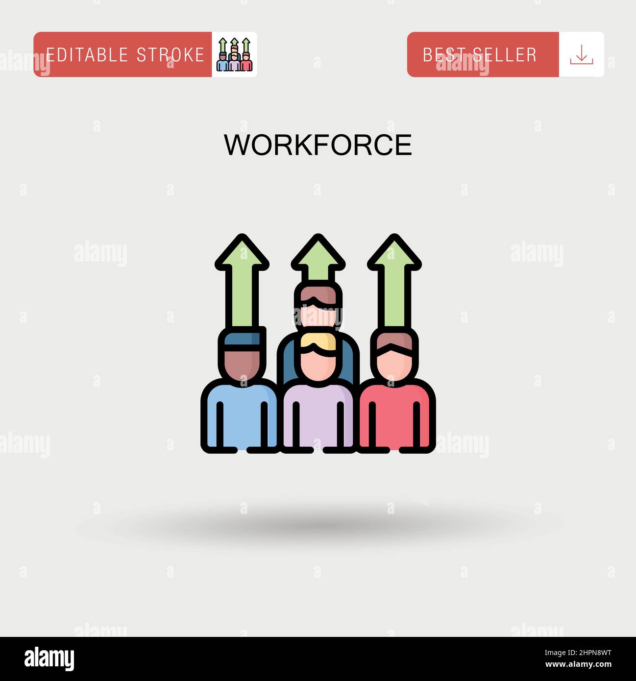 Workforce Simple vector icon Stock Vector Image & Art - Alamy