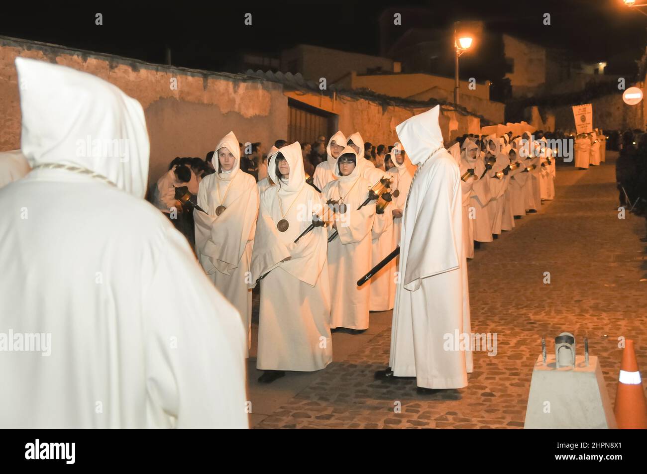Holy Week in Zamora, Spain. Procession on the night of Passion Saturday ...