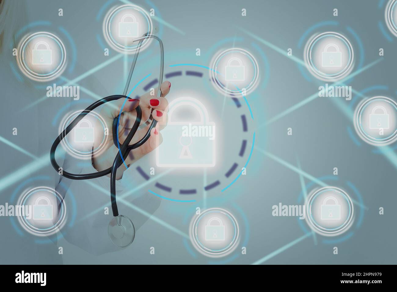 Security Health Care Concept. Medical Data Insurance and Safety ...