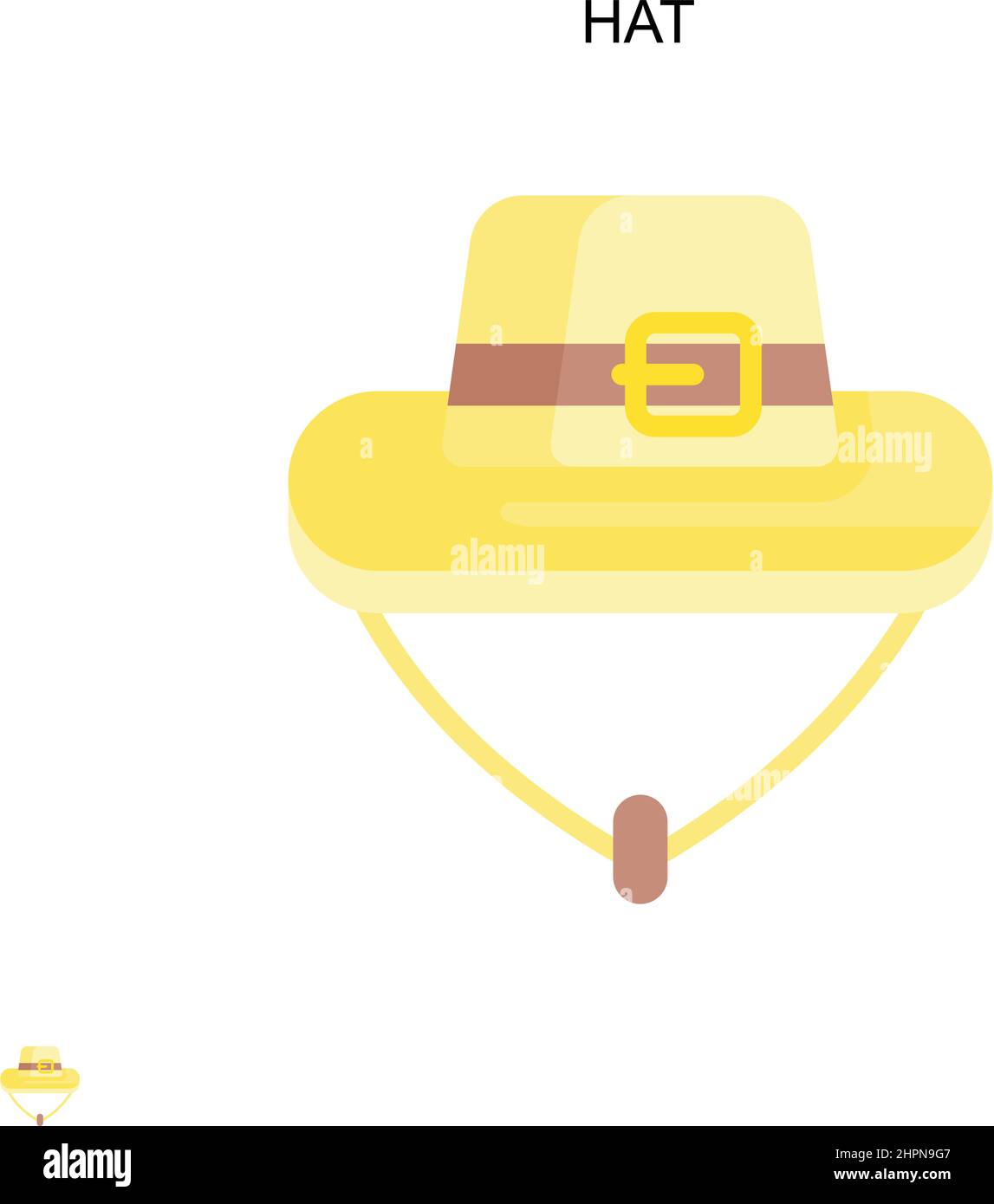 Hat Simple vector icon. Illustration symbol design template for web ...