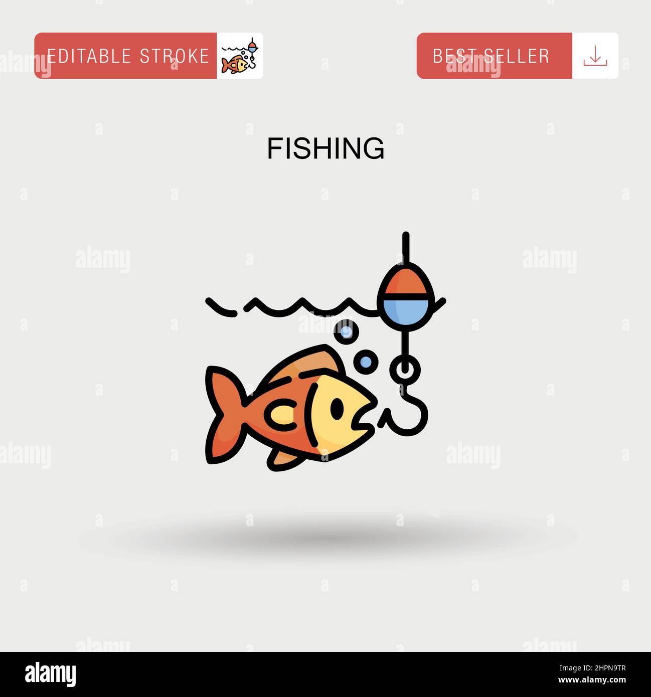 Fishing Simple vector icon Stock Vector Image & Art - Alamy