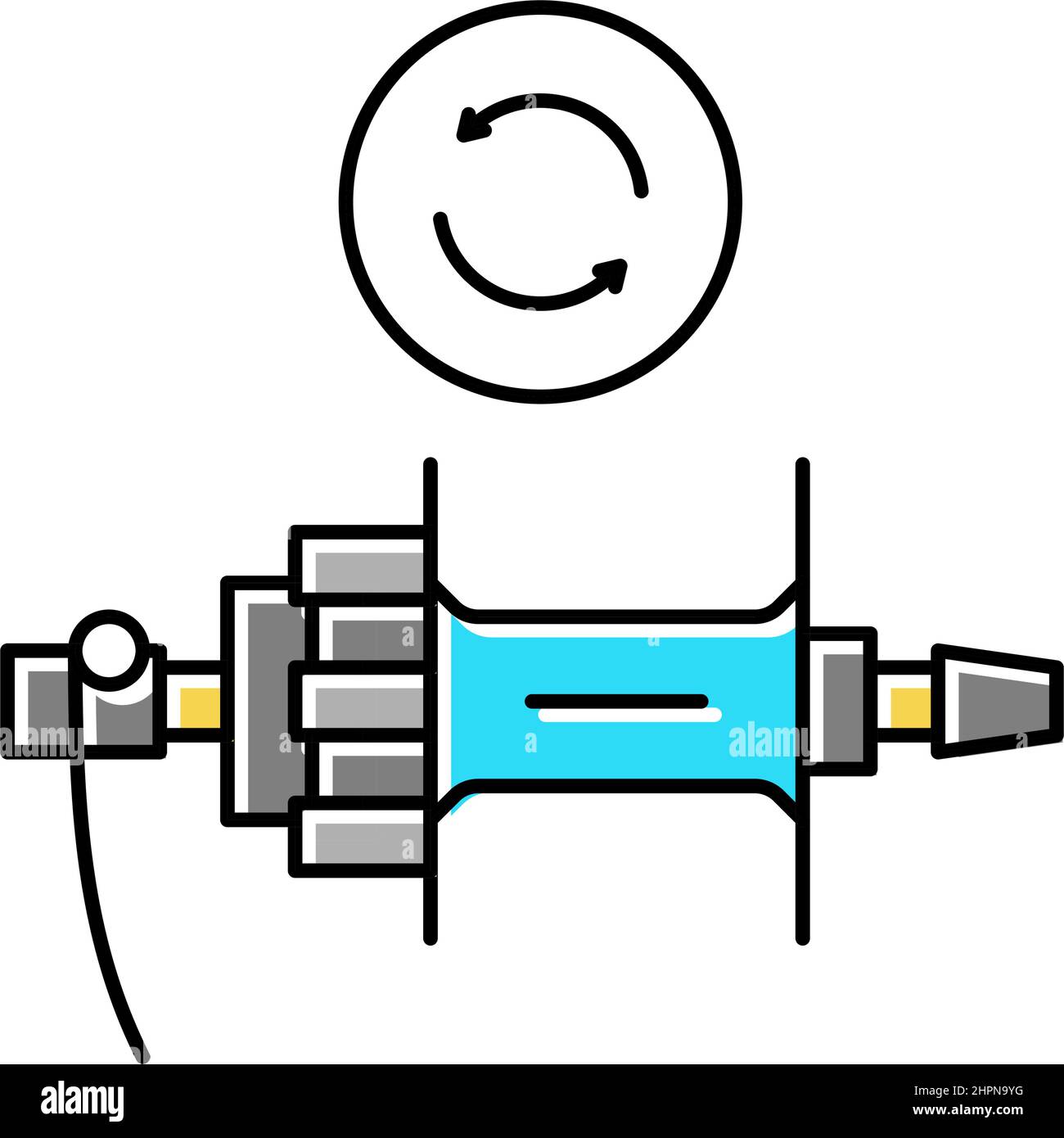 bushing maintenance and adjustment color icon vector illustration Stock ...