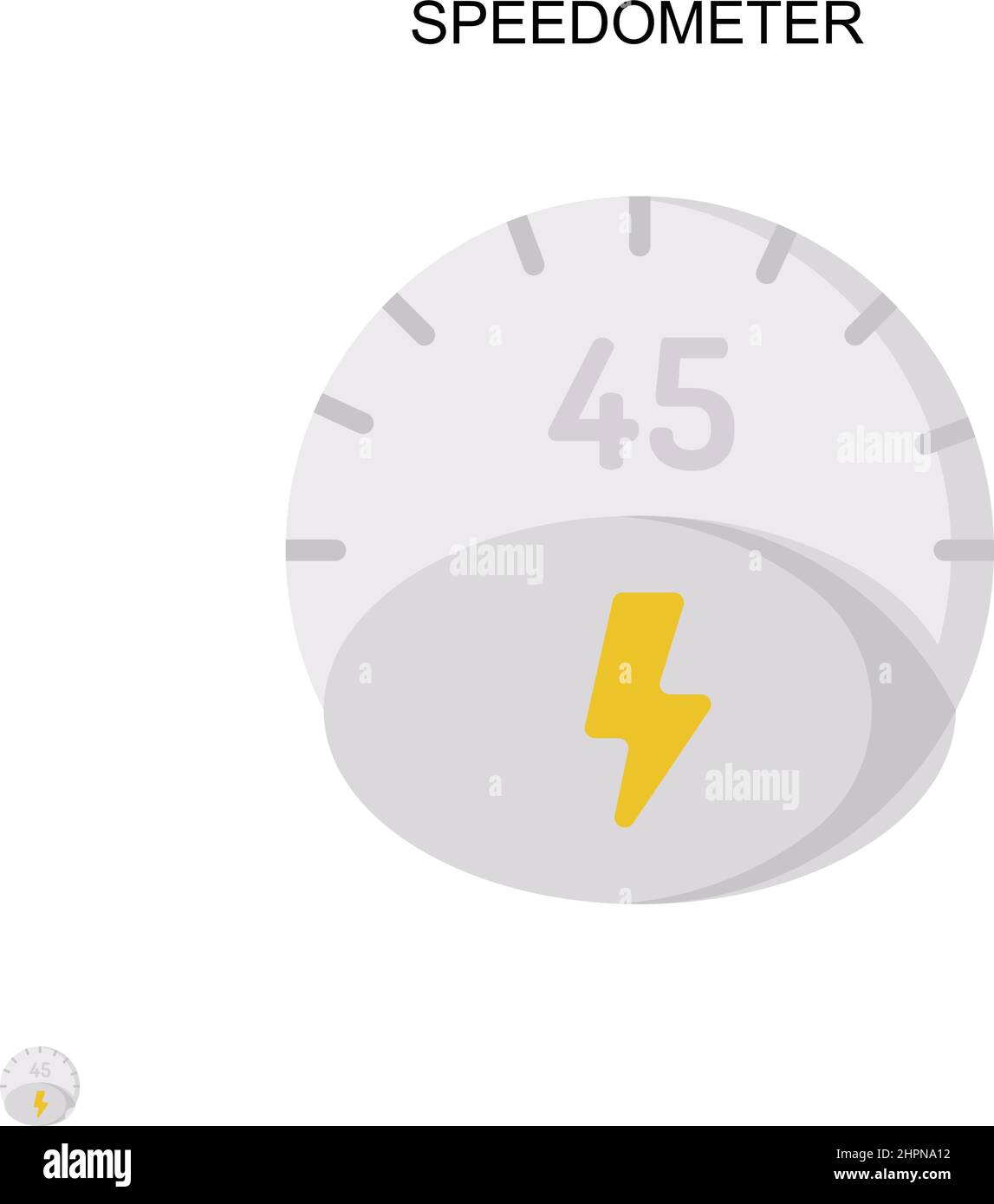 Speedometer Simple vector icon. Illustration symbol design template for ...