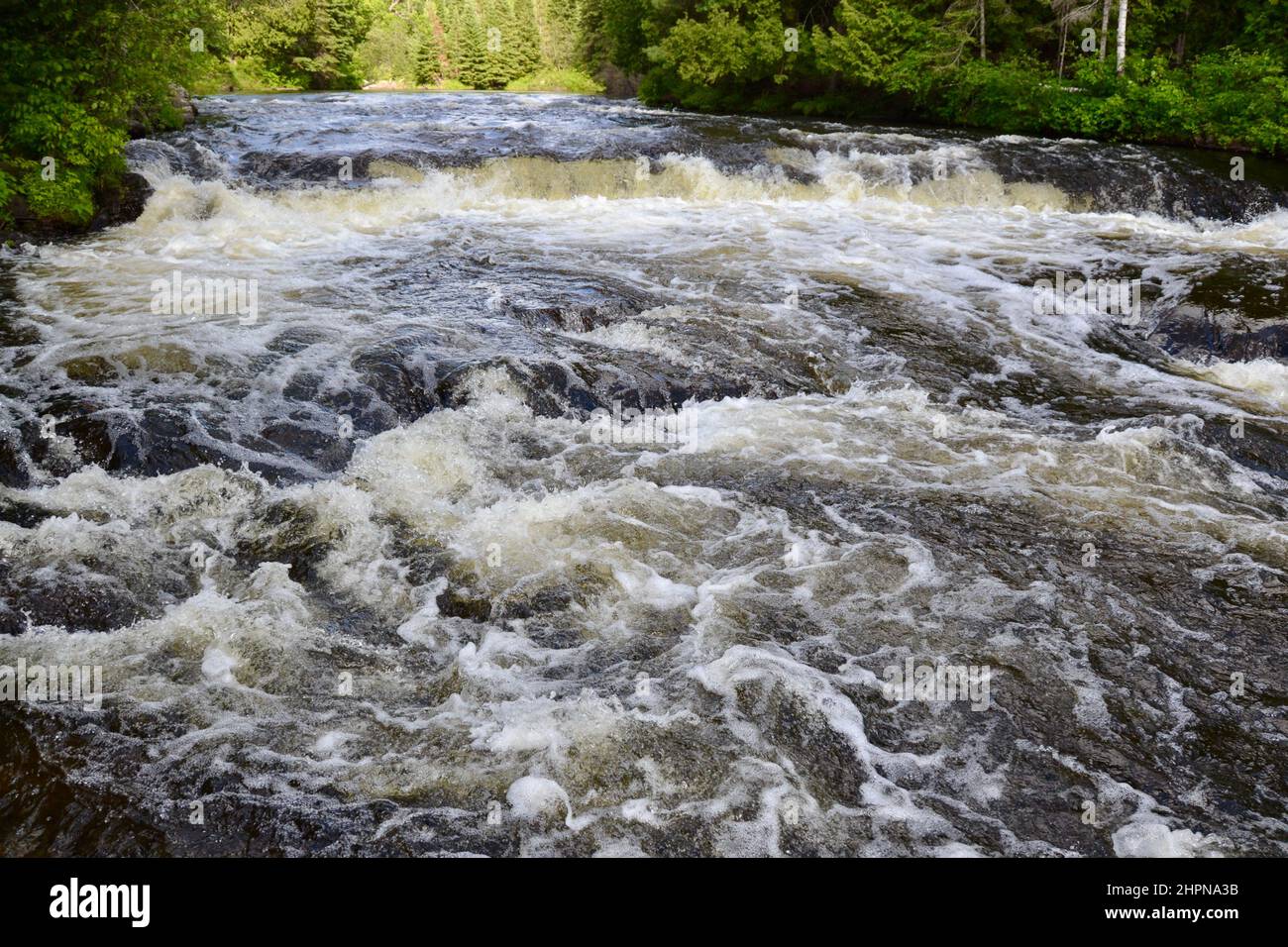 White water flowing at Furnace Falls during Spring Stock Photo - Alamy