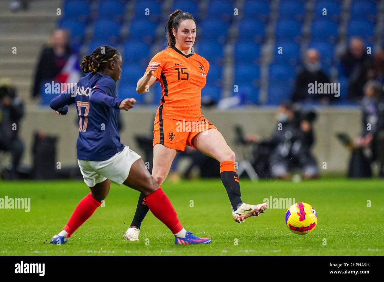 LE HAVRE, FRANCE - FEBRUARY 22: Sandy Baltimore of France, Caitlin ...