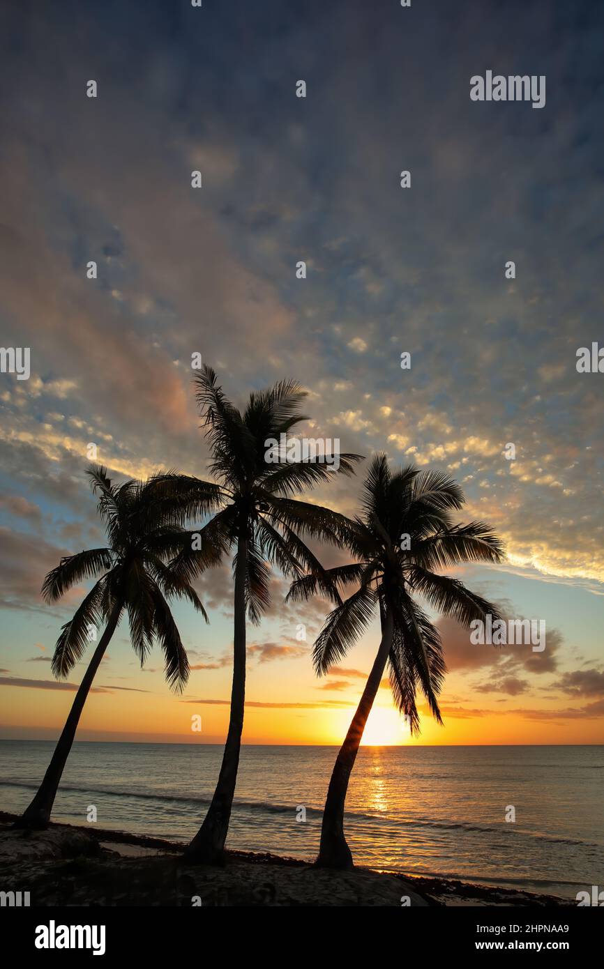 Sunset over Ouvea lagoon on Ouvea Island, Loyalty Islands, New ...