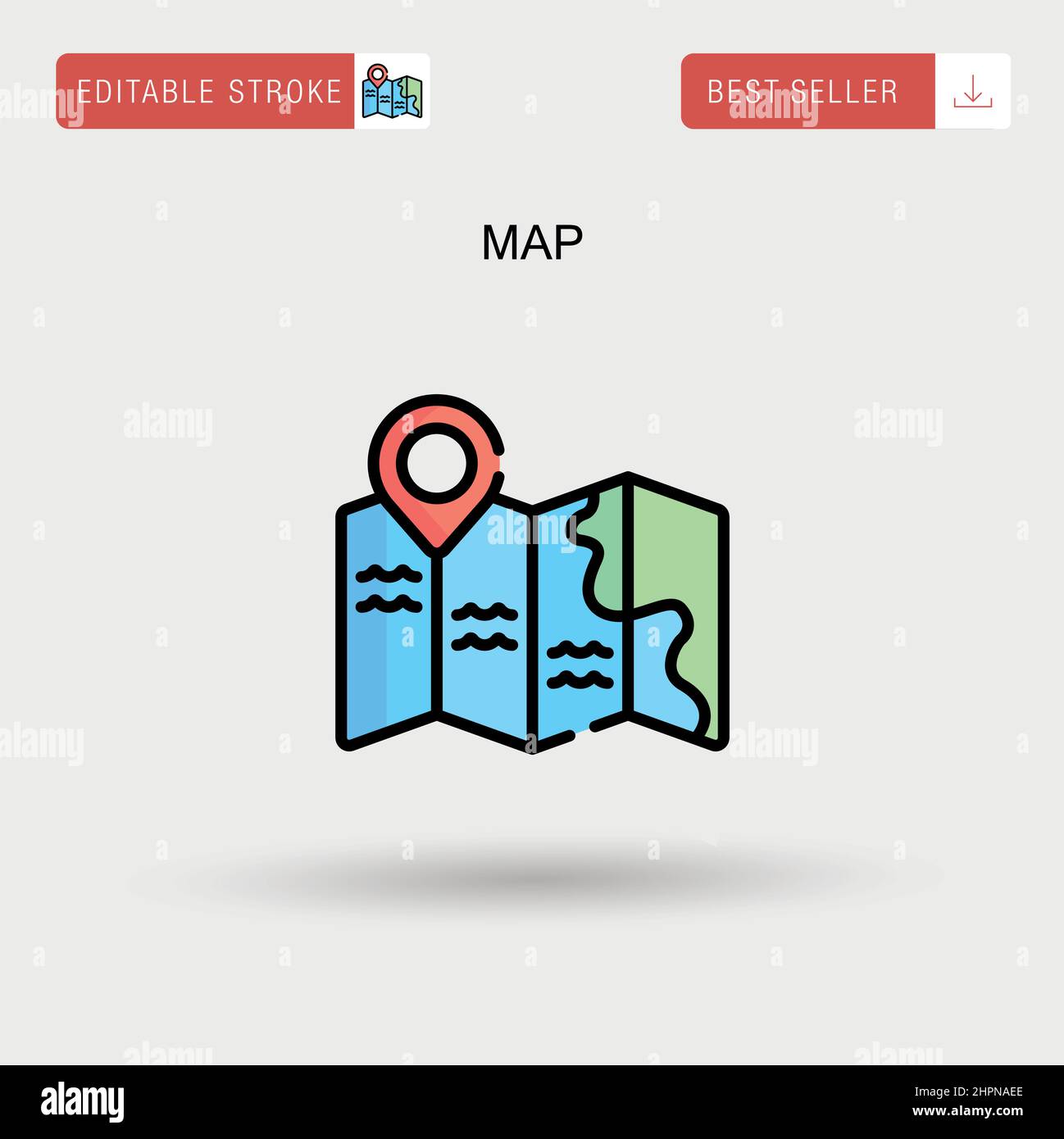 Map Simple vector icon Stock Vector Image & Art - Alamy