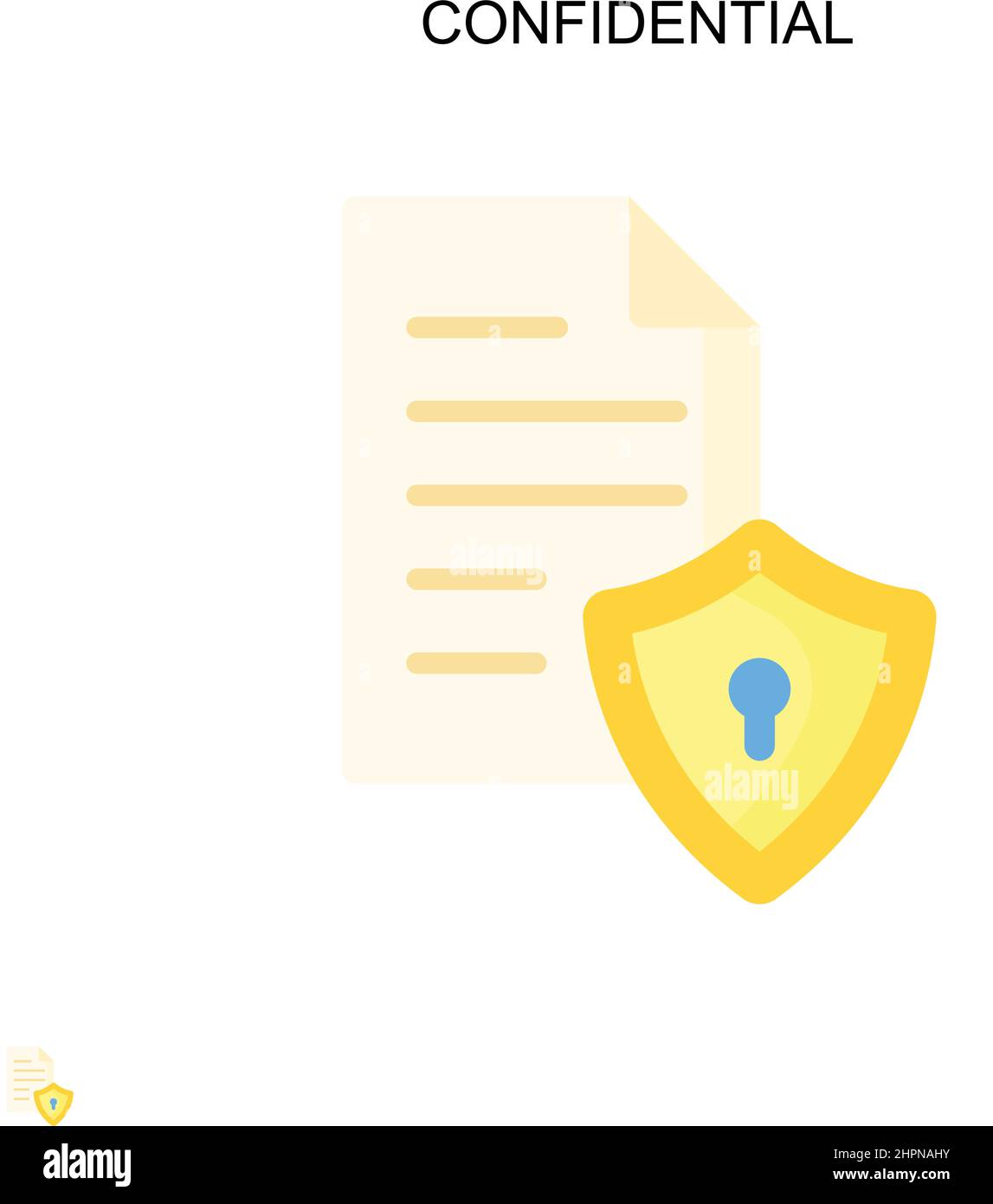 Confidential Simple vector icon. Illustration symbol design template ...