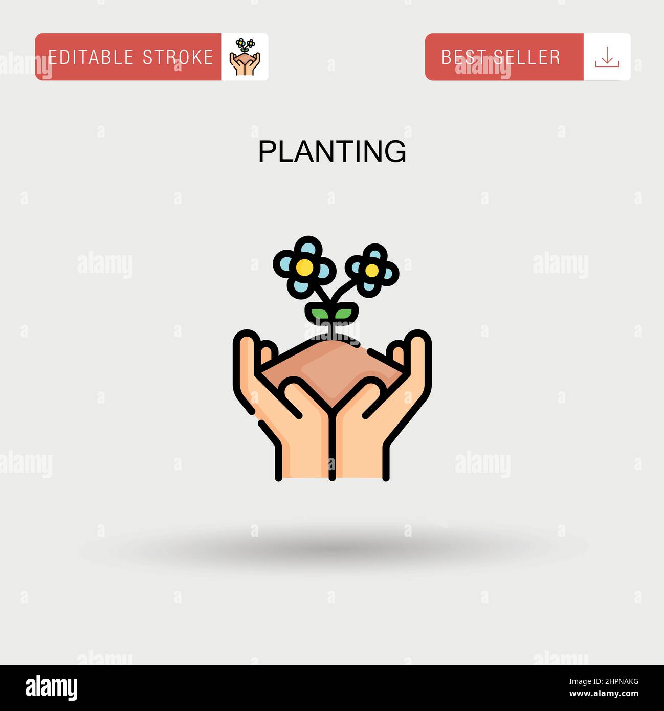 Planting Simple vector icon Stock Vector Image & Art - Alamy