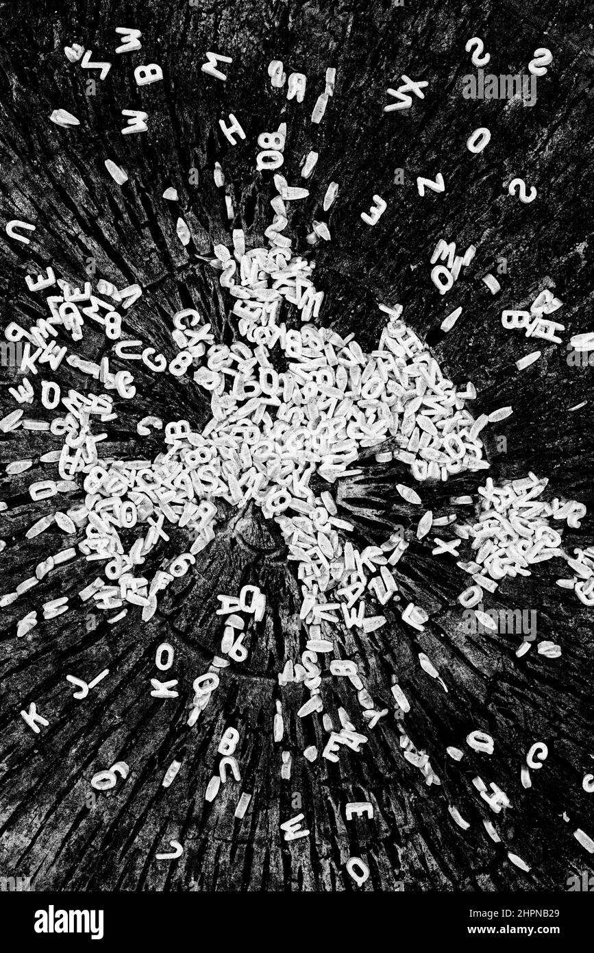 Alphabet letters Black and White Stock Photos & Images - Alamy