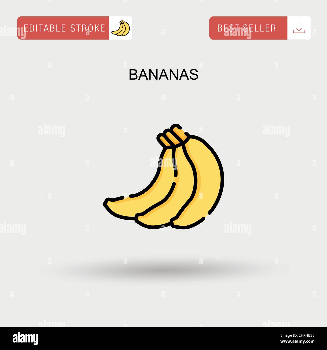 Raw bananas bunch Stock Vector Images - Alamy