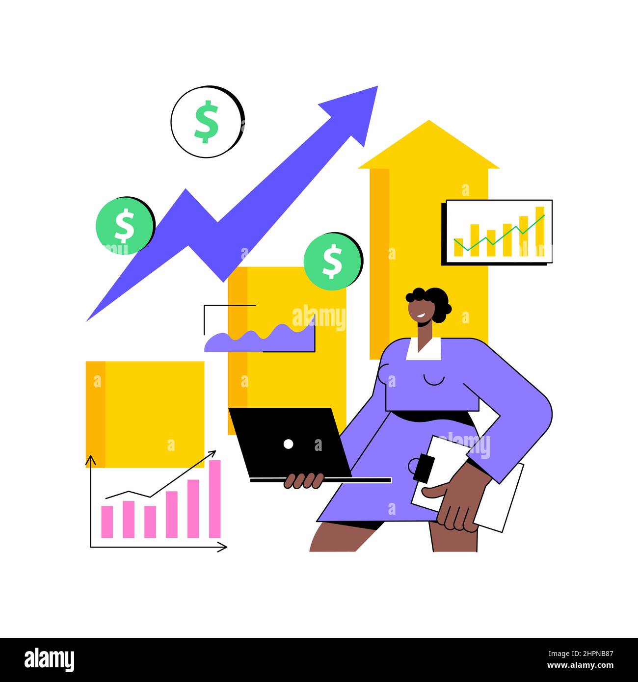 Sales forcasting abstract concept vector illustration. Business ...