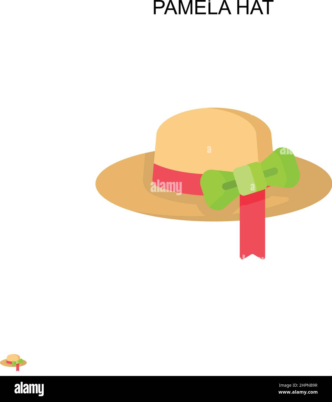 Pamela hat Simple vector icon. Illustration symbol design template for ...