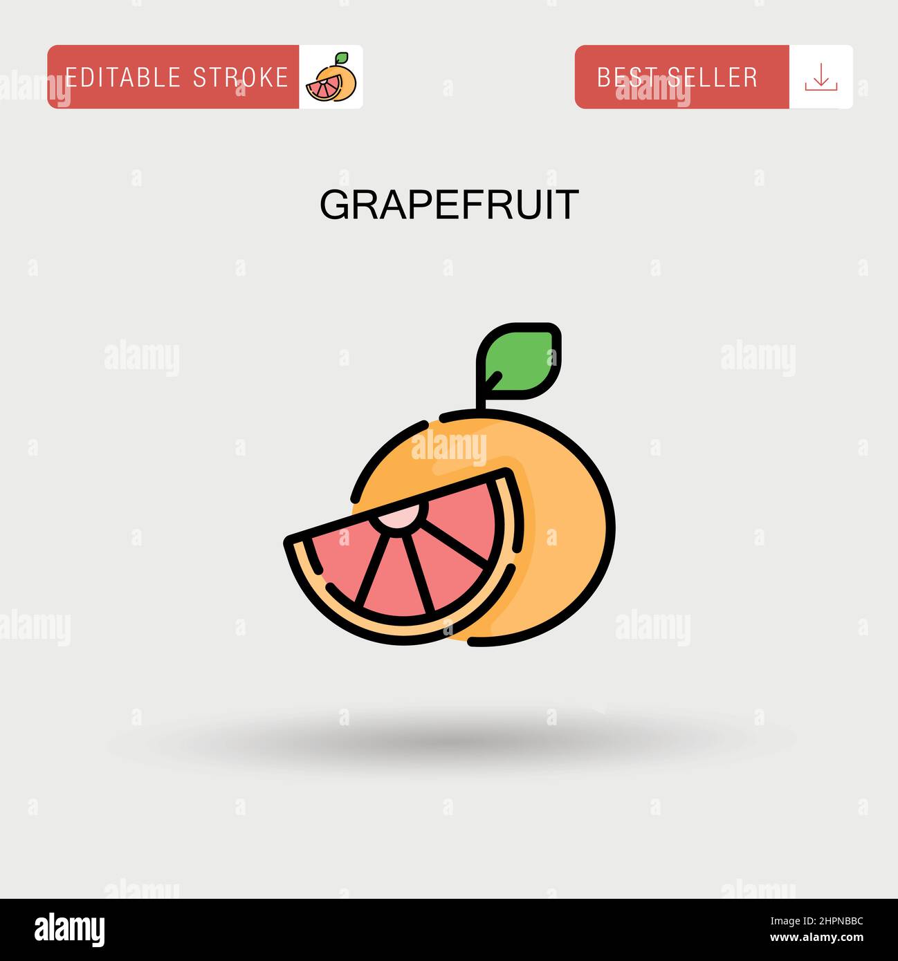 Grapefruit Simple vector icon Stock Vector Image & Art - Alamy
